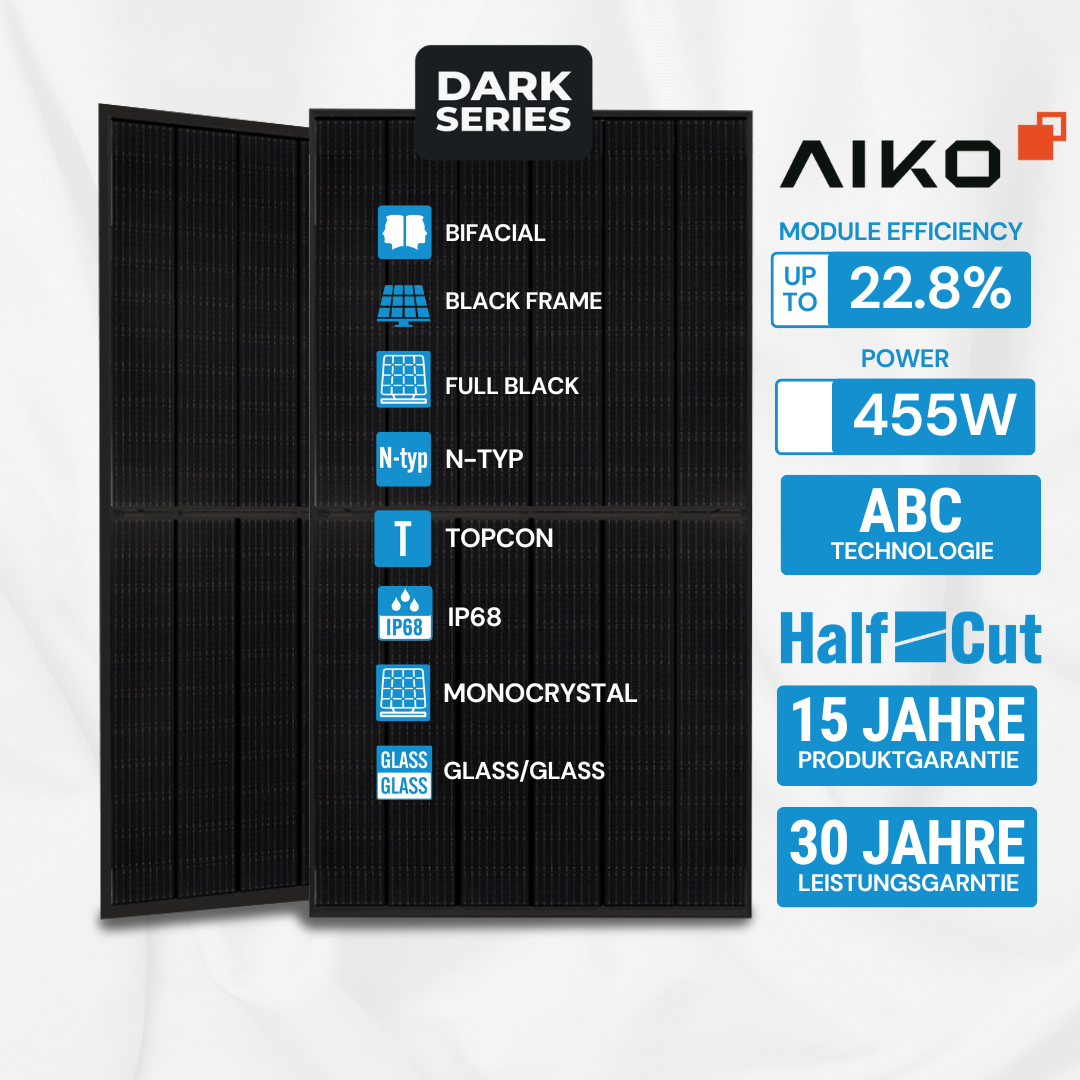 Aiko Solar 455W Glas-Glas Full Black Modul AIKO-A-MAH54Db Neostar 2S ...