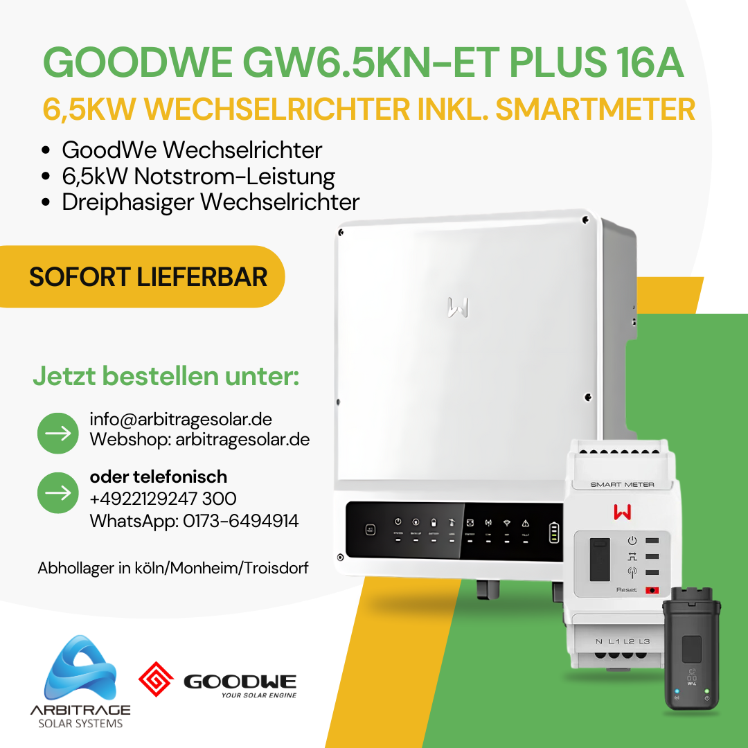 GoodWe GW6.5KN-ET Plus 16A- 6,5kW Wechselrichter Review - ARBITRAGE SOLAR SYSTEMS