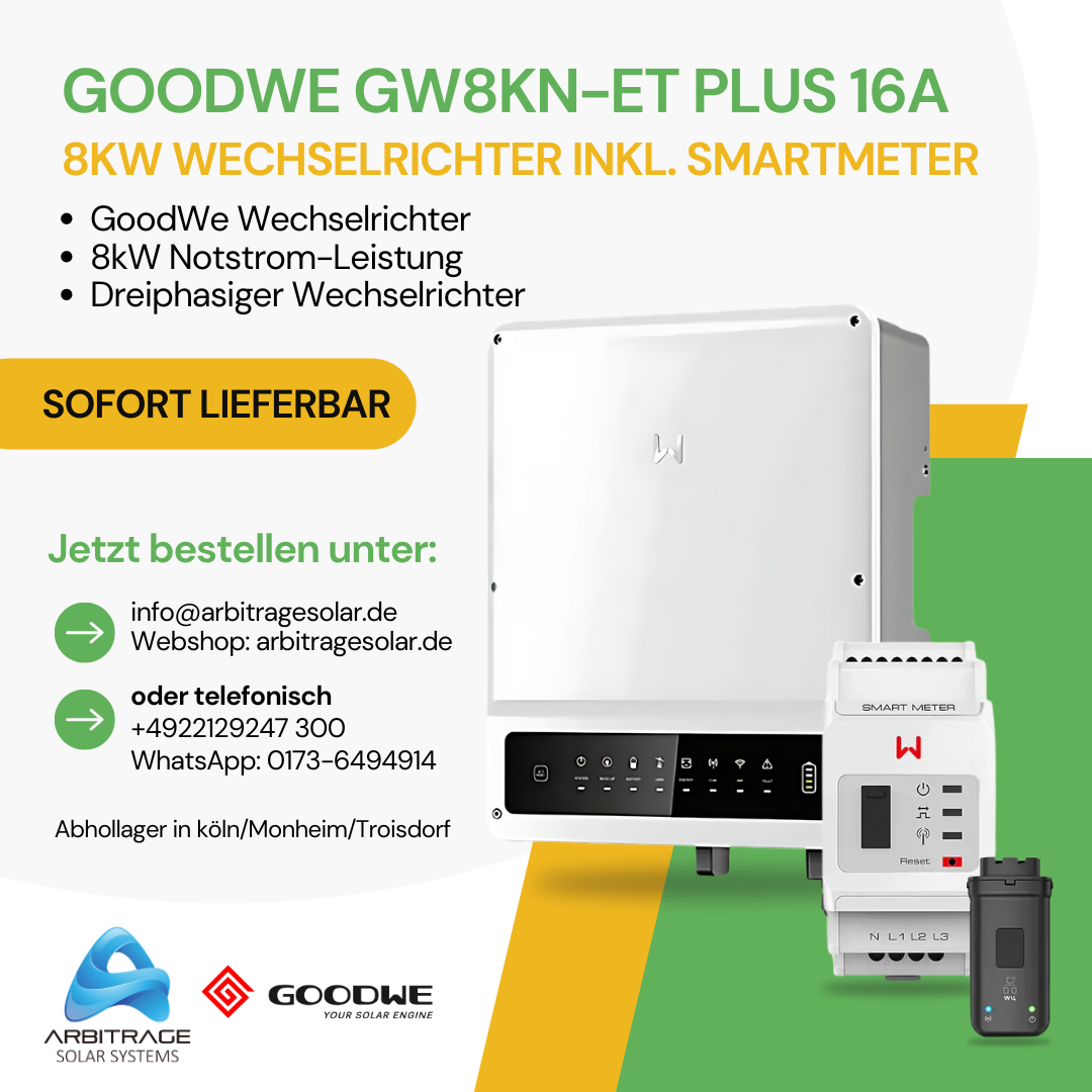 GoodWe GW8KN-ET Plus 16A- 8kW Wechselrichter Review - ARBITRAGE SOLAR ...